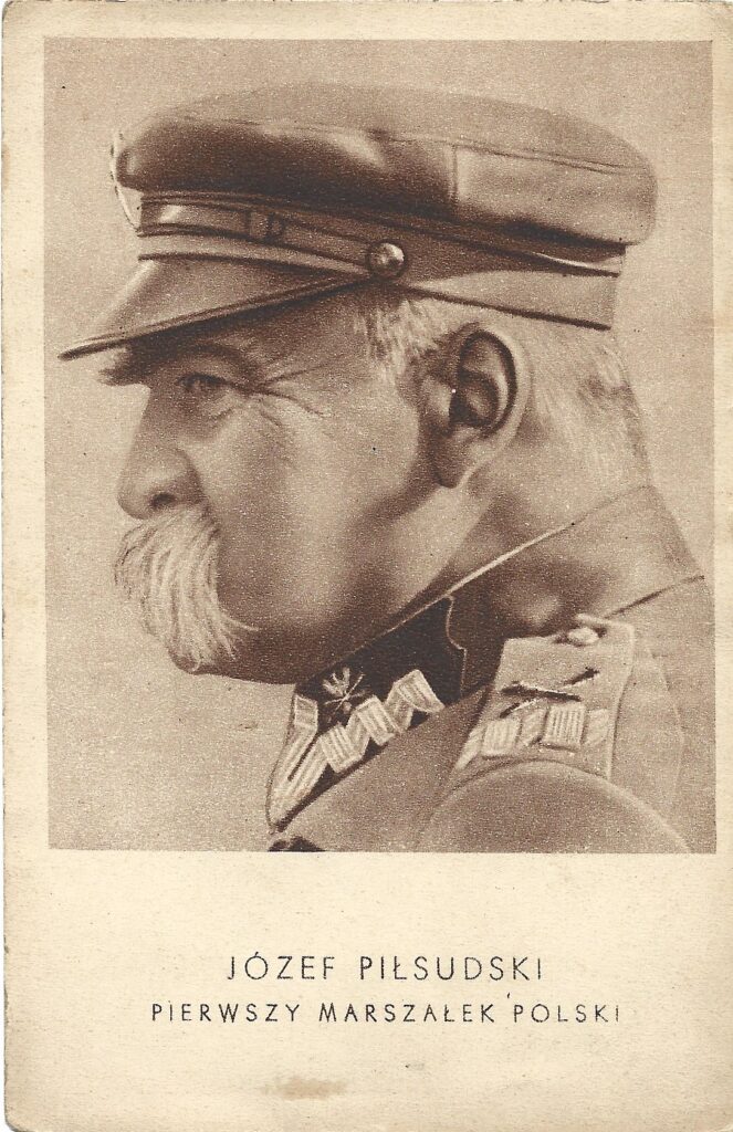 Pocztówka – Józef Piłsudski. Pierwszy Marszałek Polski – Antykikormoran